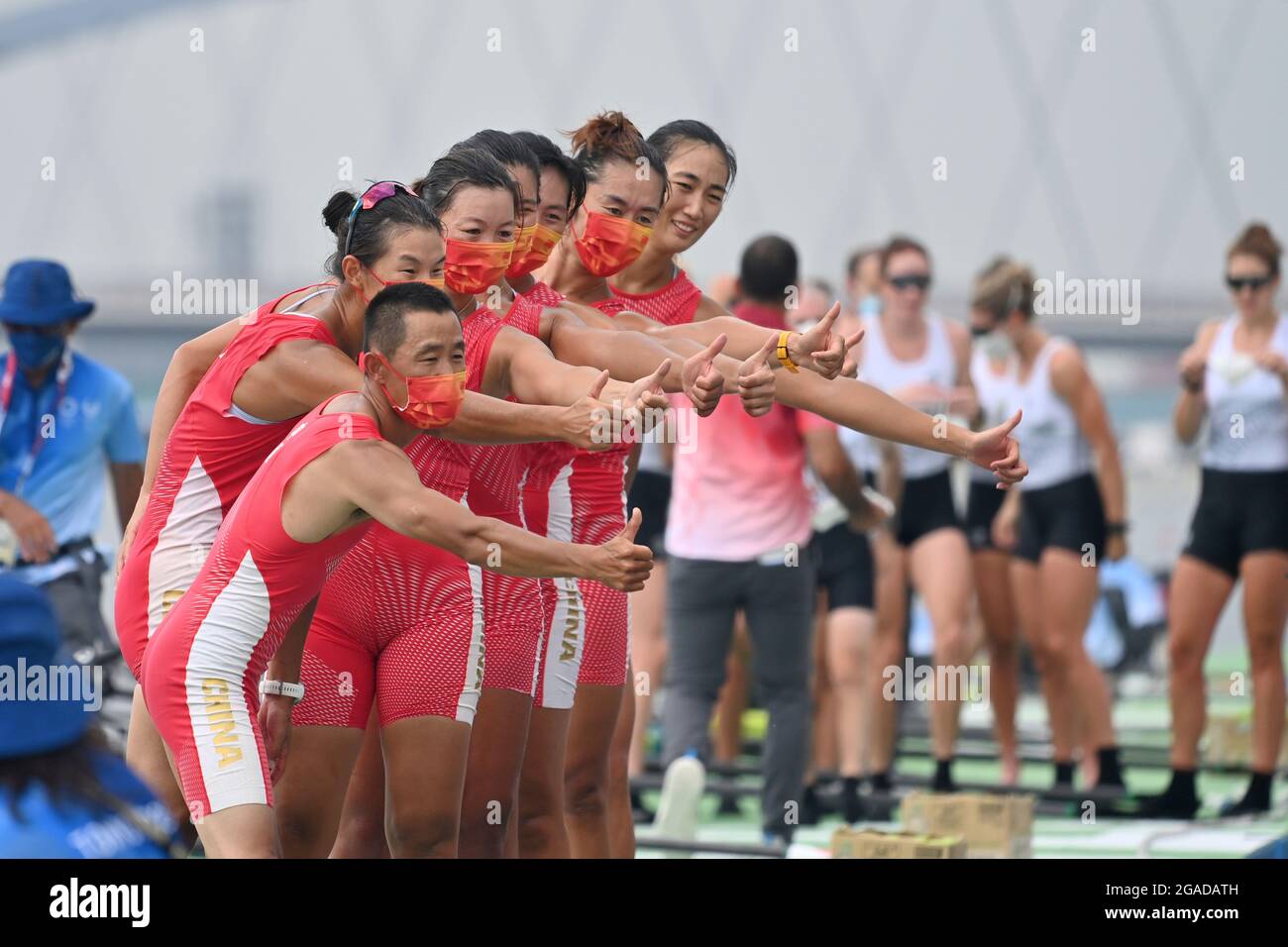 Team China (CHN), 3rd place, bronze medal, bronze medal, bronze medalist, bronze medalist, with ...
